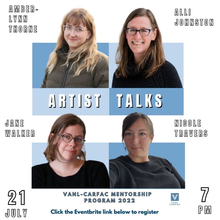 Artist Talks for the VANL-CARFAC Mentorship Program 2022